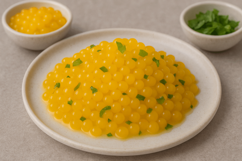 Caviar de mango con menta: frescura en cada bocado - jacadeideias.com